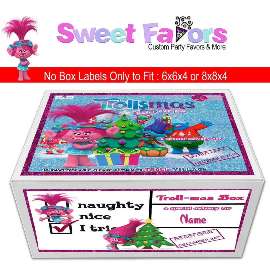 Christmas Box Label Template FOR CANVA USERS! Free Bonus Favor ...