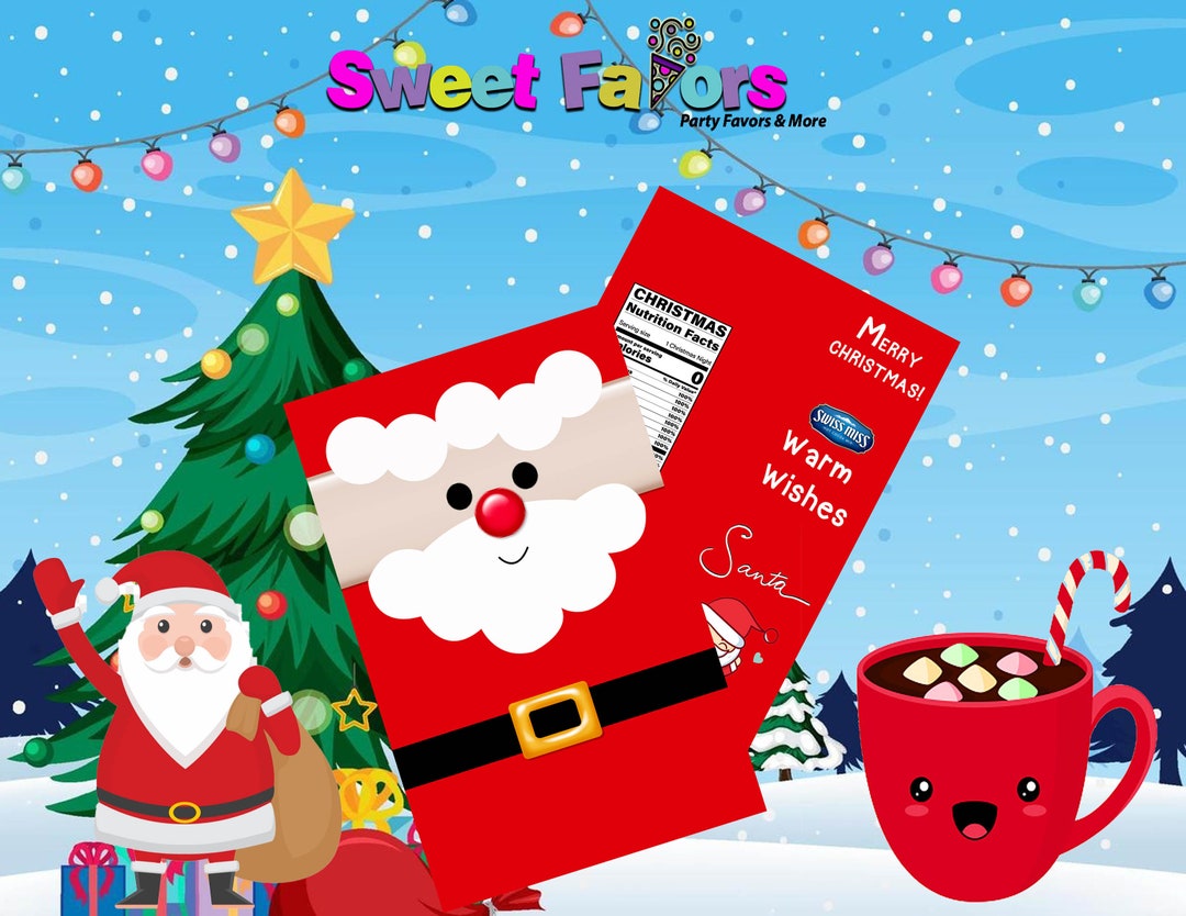 Santa Hot Cocoa Template- You Print! Instant Download! - Etsy