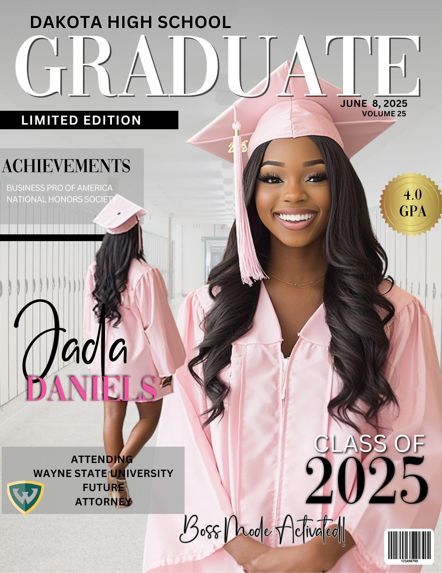 Graduation Party, Graduation Invitation, Graduation Magazine Cover ...