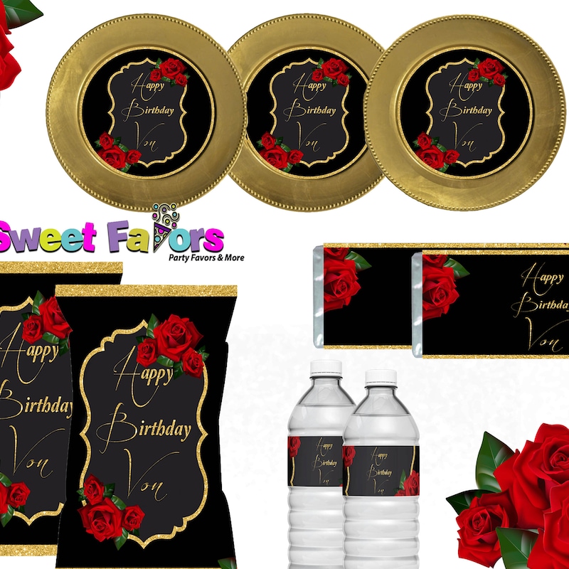 Red and Black Party Decor - Etsy