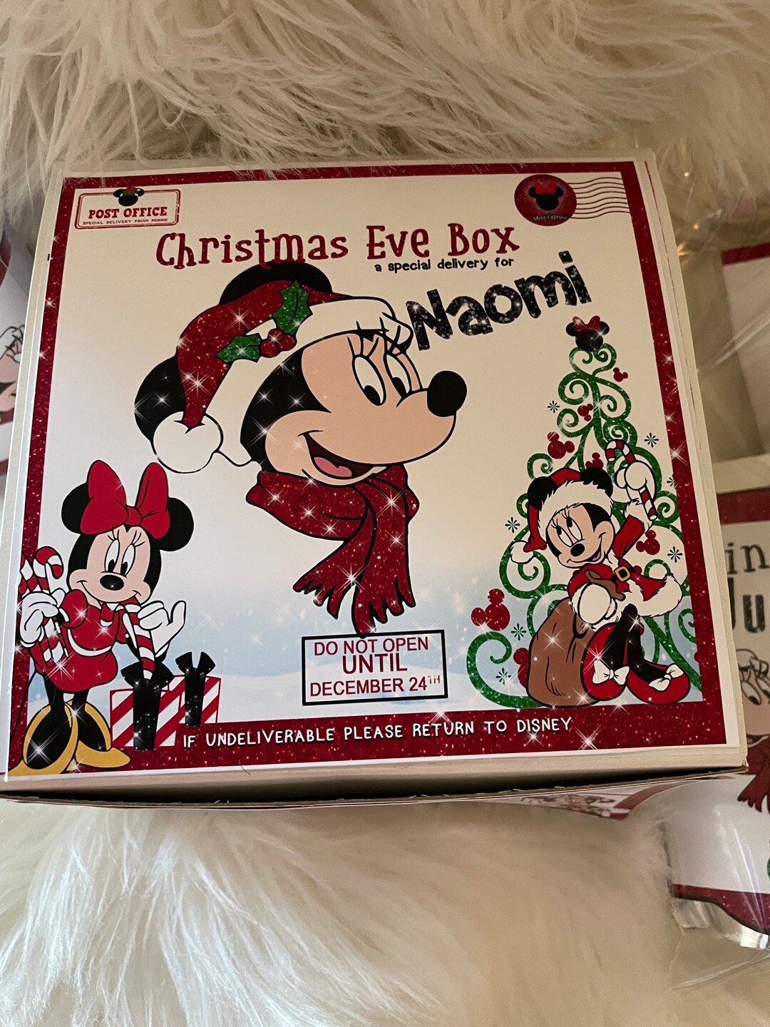 M Mouse Christmas Box Labels Template you Print - Etsy