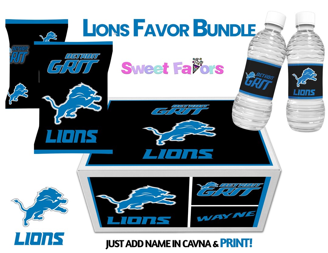 Lions party Favor Pack Bundle 313instant Download Favor Bundle Canva ...