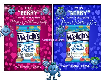 Fruit Snack Valentine's Day Printable | Vday Printable | Berry Happy ...