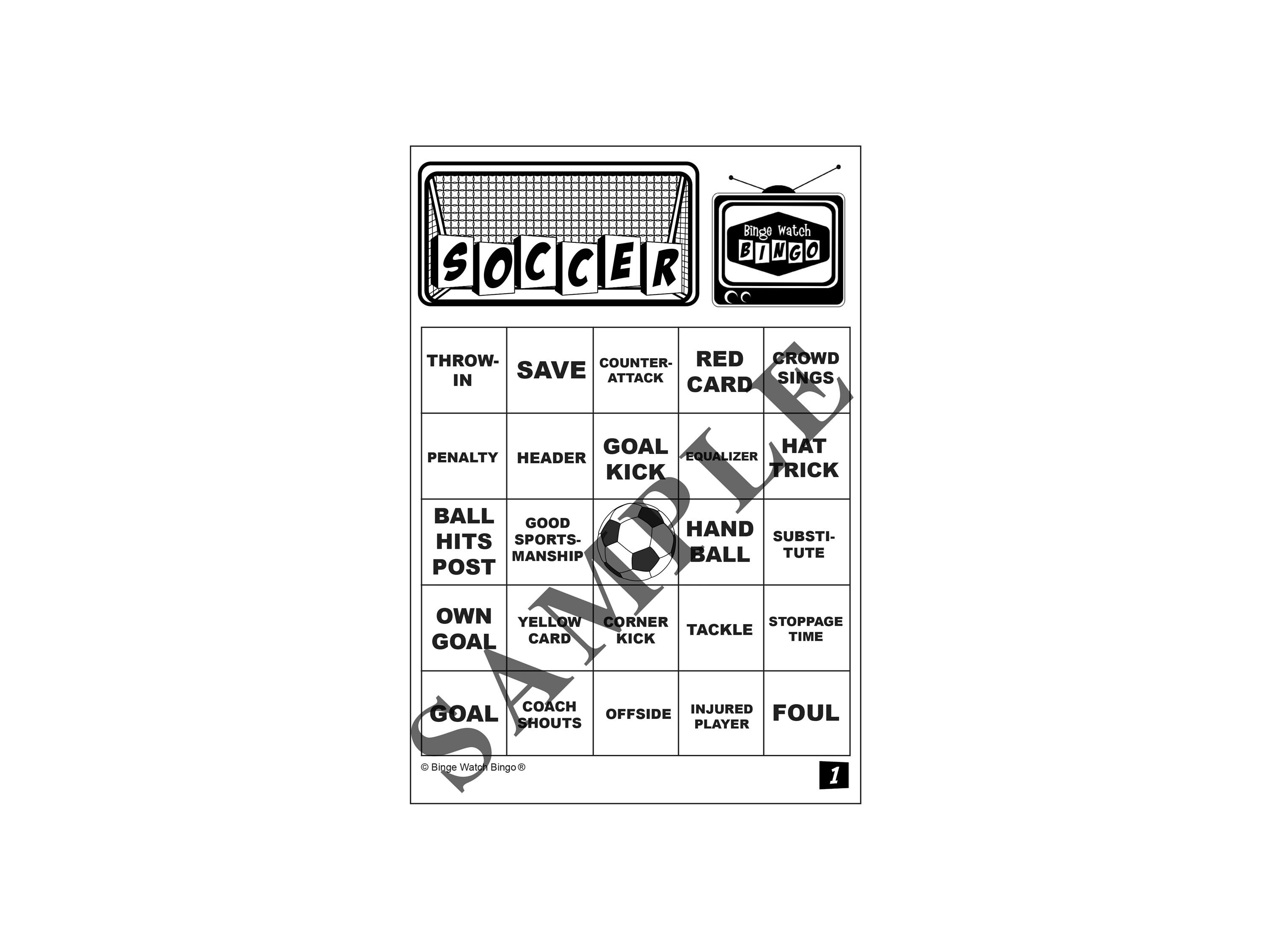Soccer Bingo Digital Download Game in English and Spanish - Etsy