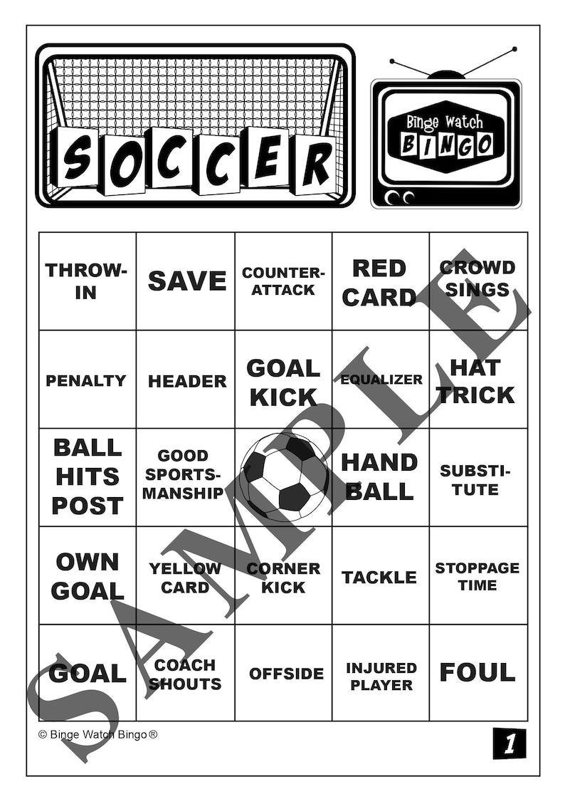 Soccer Bingo Digital Download Game in English and Spanish - Etsy