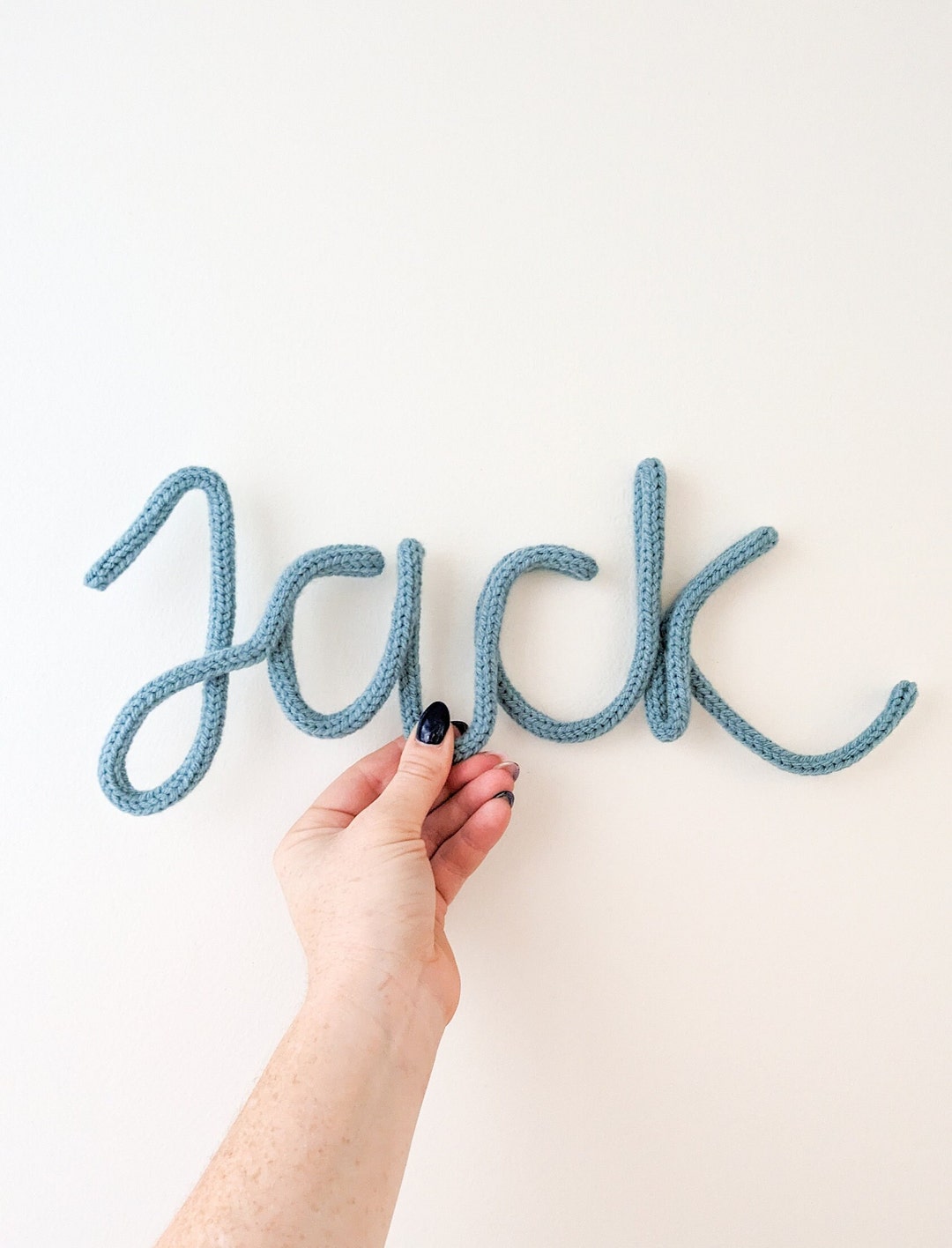 CUSTOM Name Sign, Knitted Wire Name Sign, Kids Room Decor, Personalized ...