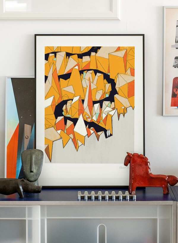 Moon and Earth Poster Print Wall Art Teal - Etsy Canada