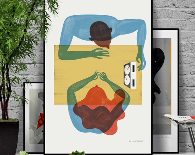 No Time for Love - Original Illustration/poster Print - Etsy