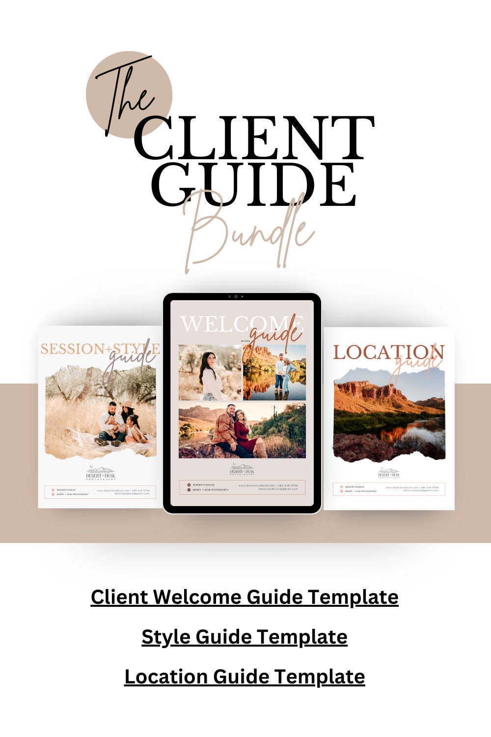 Client Welcome Guide Bundle Canva Templates for Photographers W/ Style ...