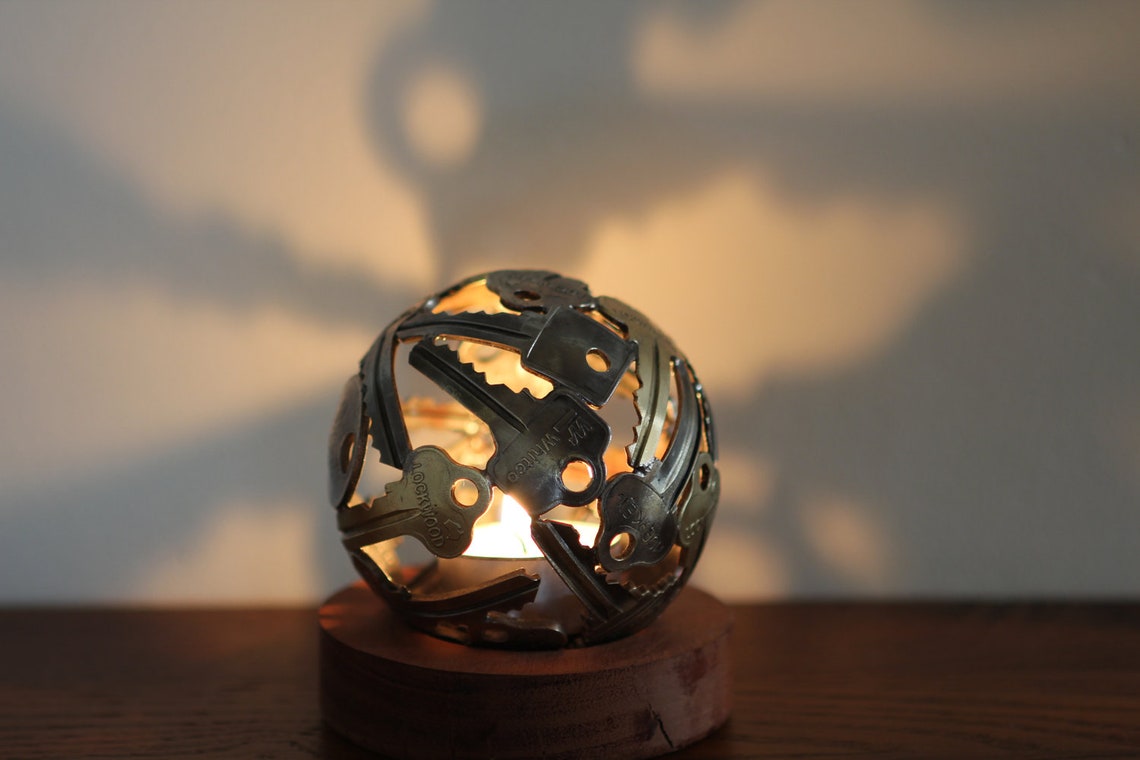 Mini Key Ball Tea Light 8.5 Cm Key Sphere Metal Sculpture - Etsy