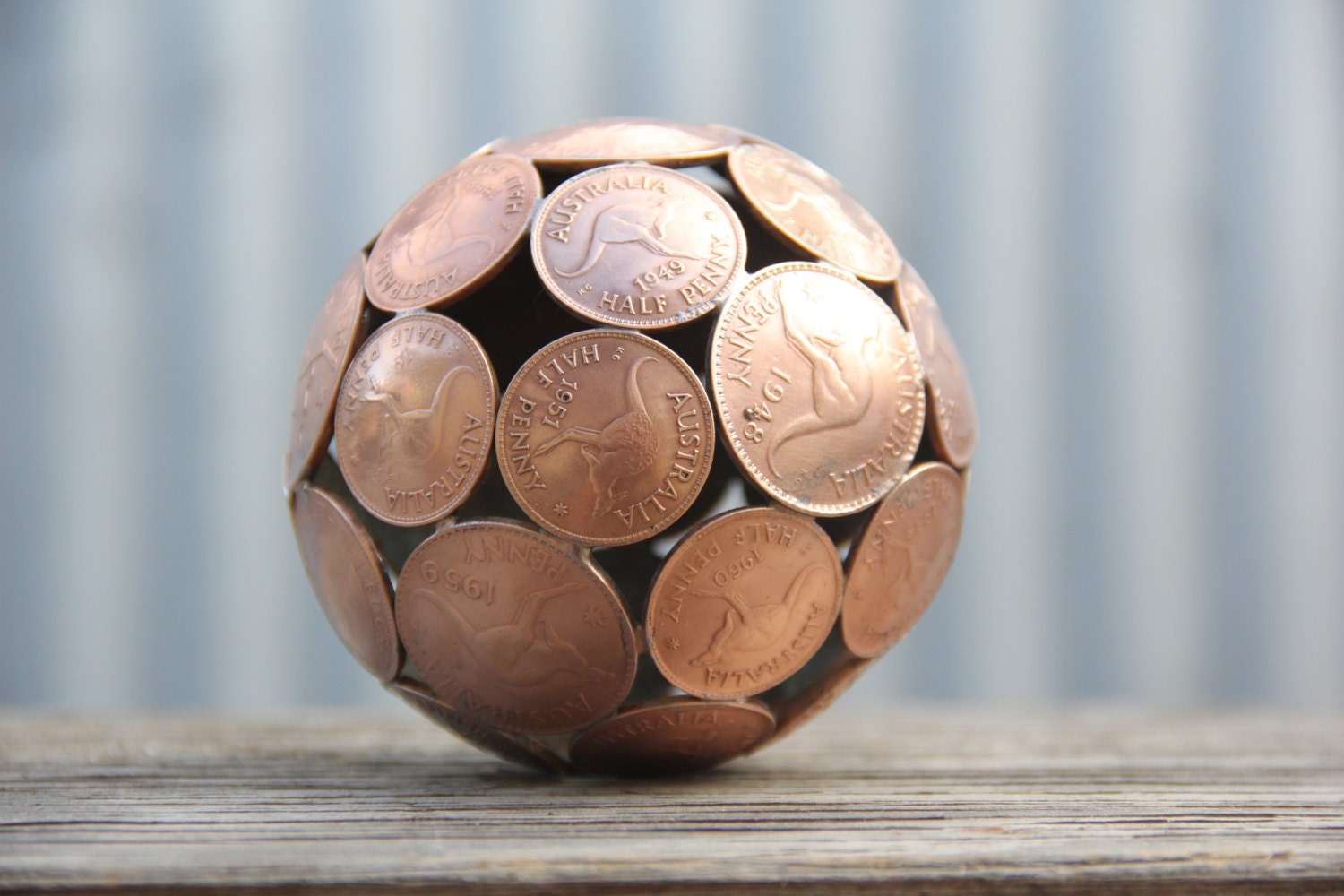 Mini Mixed Penny Ball Polished 8.5 Cm Penny Sphere Metal - Etsy