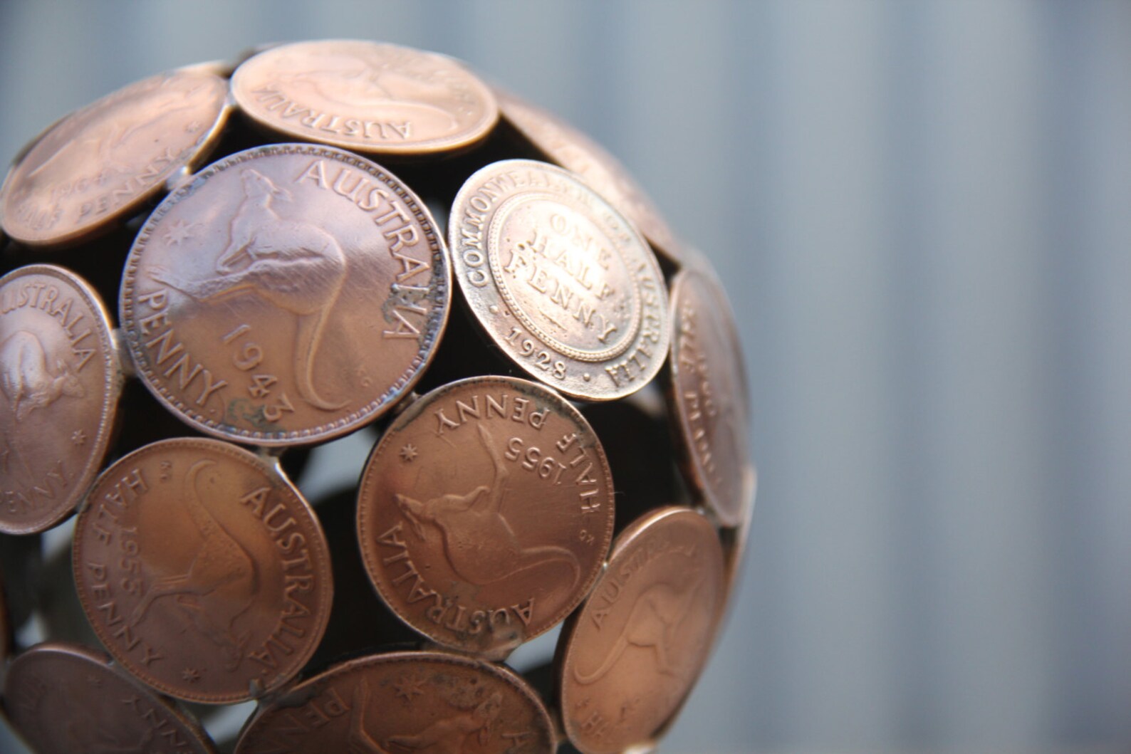 Mini Mixed Penny Ball Polished 8.5 Cm Penny Sphere Metal - Etsy