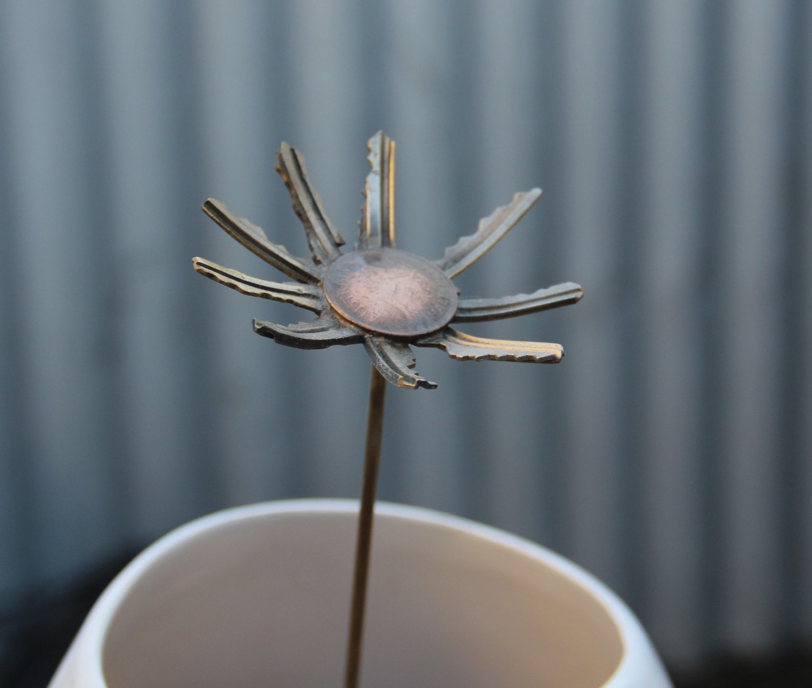 Coin Daisy Flowers in Keys and Coin - Etsy