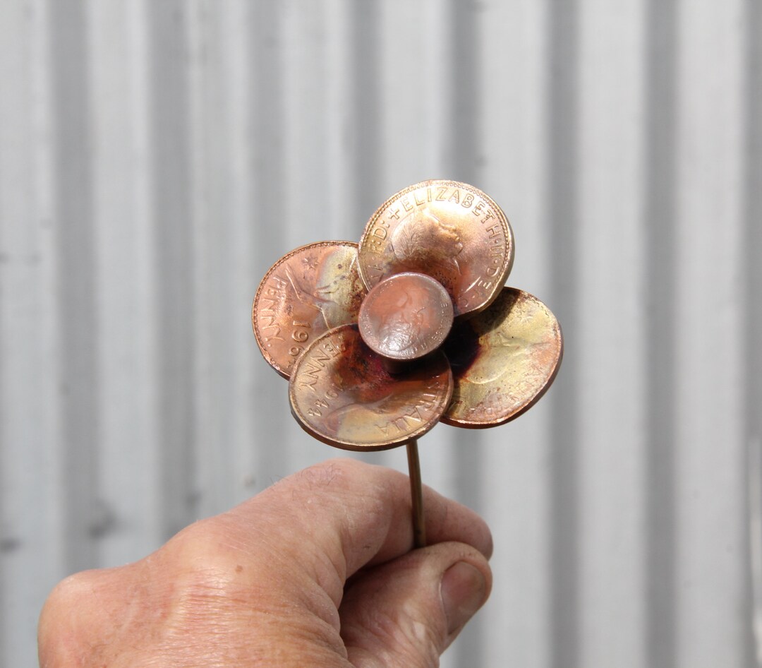 Copper Poppy, Flowers in Keys and Coin, SINGLE Stem - Etsy