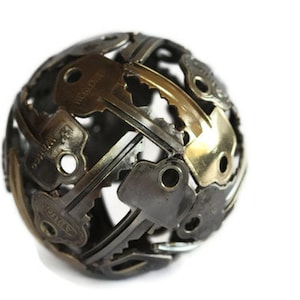 Mini 8.5 Cm Key Ball, Key Sphere, Metal Sculpture Ornament - Etsy