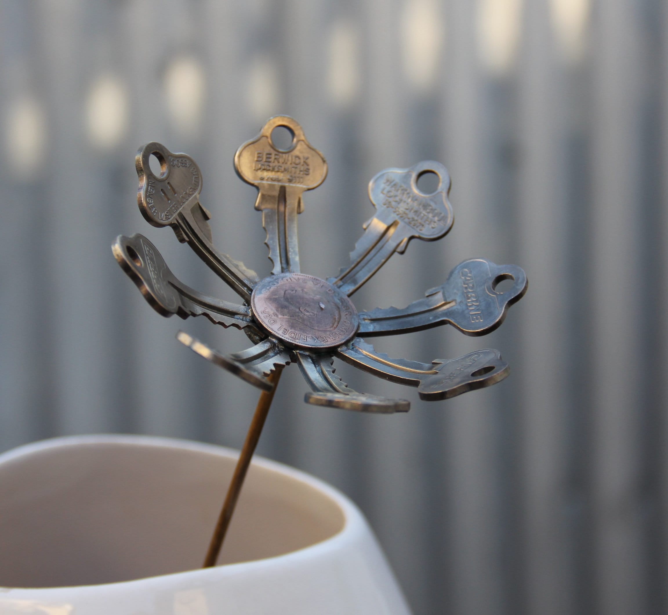 Key Daisy, Flowers in Keys and Coin. - Etsy