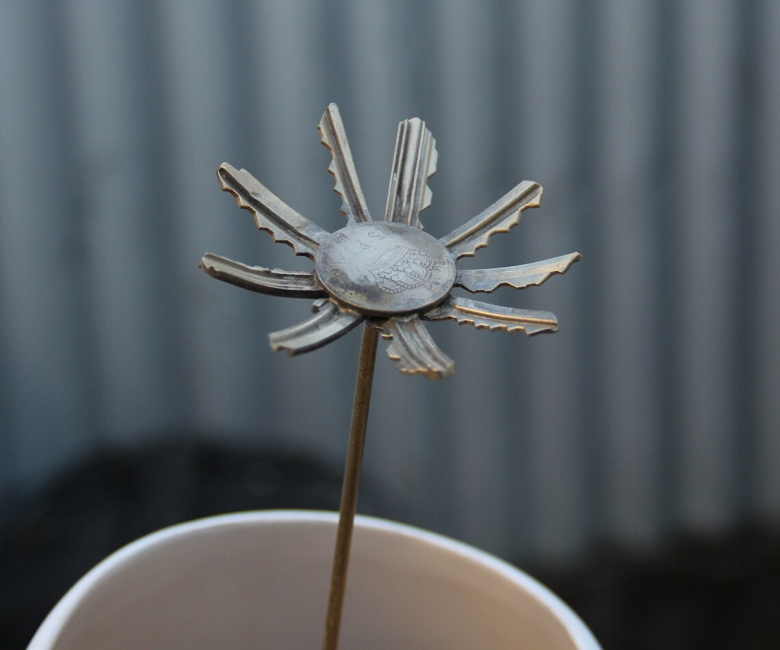 Coin Daisy Flowers in Keys and Coin - Etsy