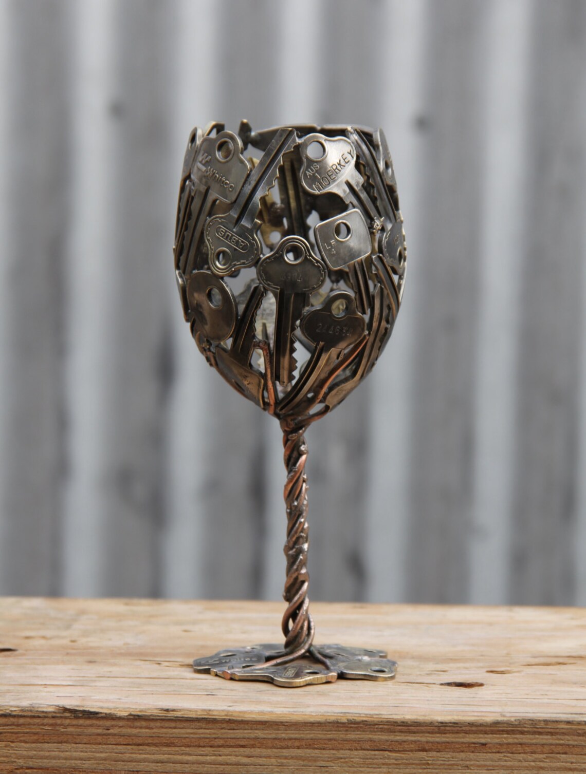Key Wine Glass, Key Goblet, Metal Sculpture - Etsy Australia