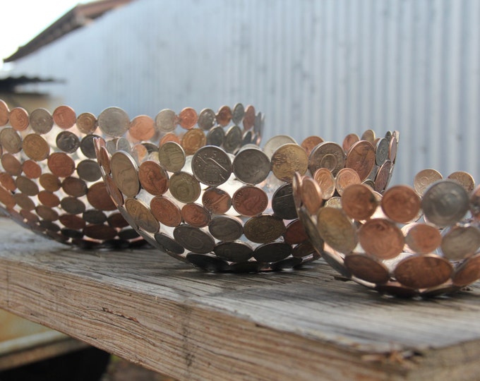 CUSTOM MADE Coin Bowl, Metal Sculpture, Metal Bowl, Ornament - Etsy