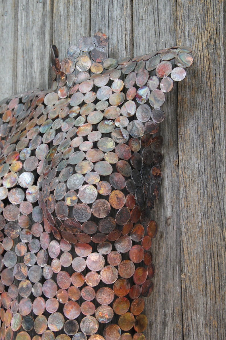 Copper Coin, Female Torso, Metal Sculpture Ornament, Raw, Metal Wall ...