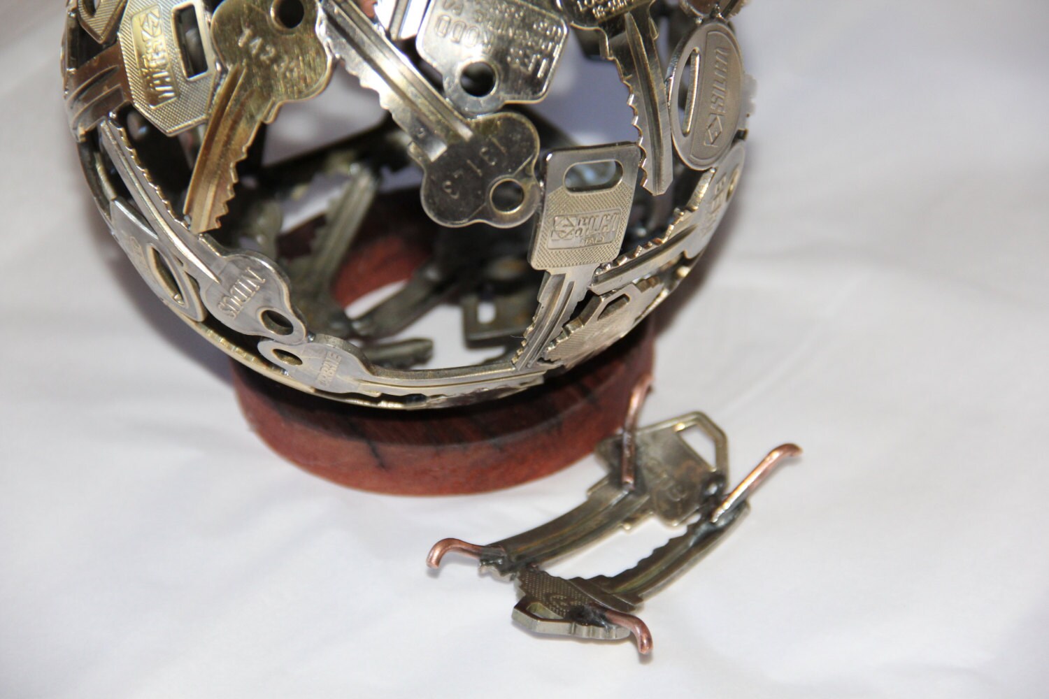 Small Key Ball Tea Light 13 Cm Key Light Metal Sculpture - Etsy