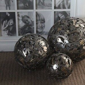 Large 23 Cm Key Ball, Key Sphere, Metal Sculpture Ornament - Etsy