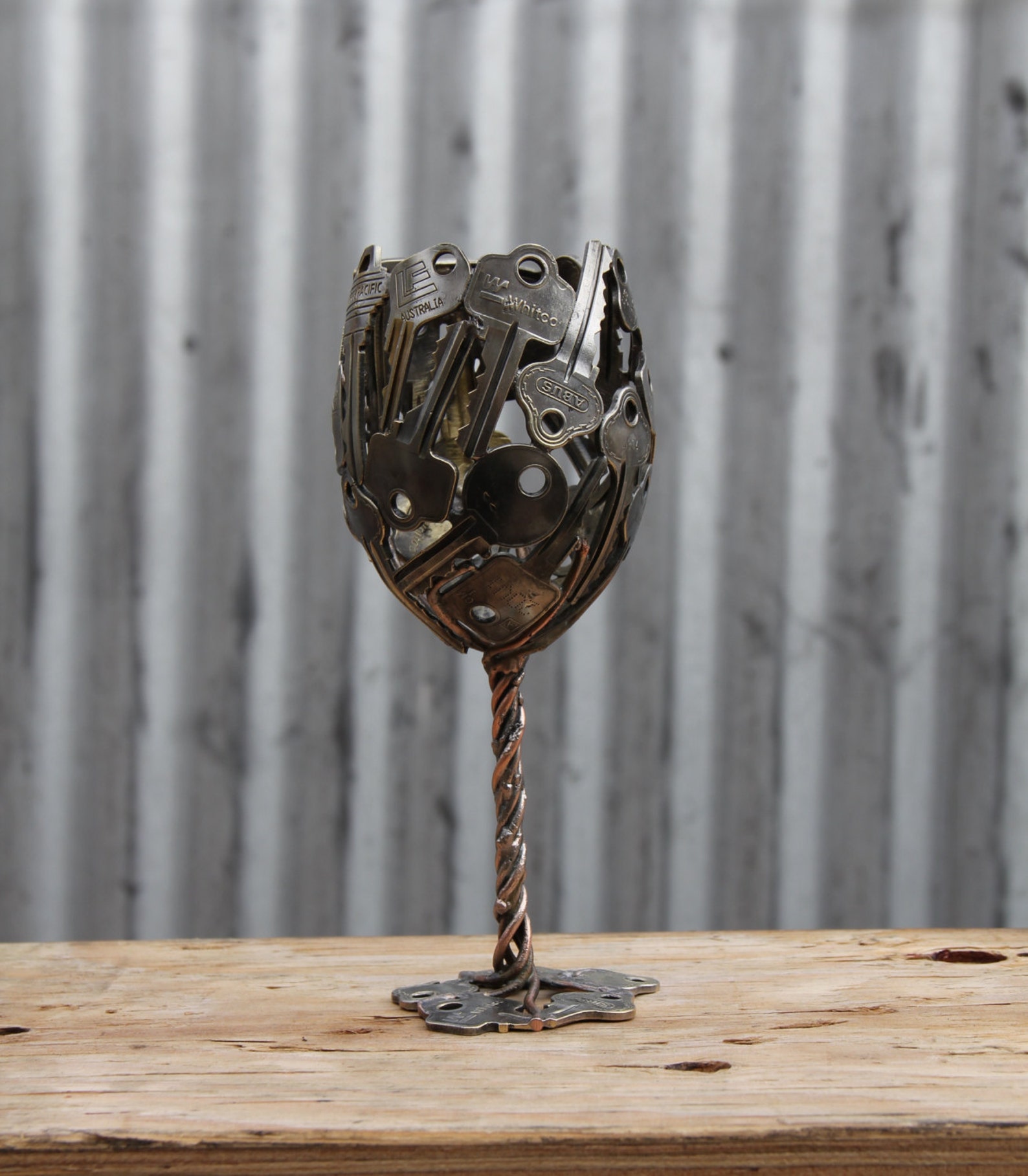 Key Wine Glass, Key Goblet, Metal Sculpture - Etsy Australia