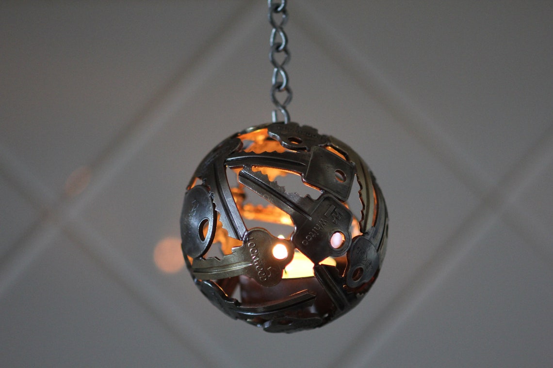 Mini Key Ball Tea Light 8.5 Cm Key Sphere Metal Sculpture - Etsy