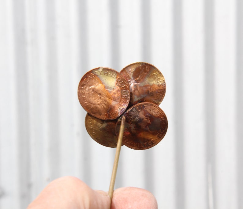Copper Poppy Flowers in Keys and Coin SINGLE Stem | Etsy