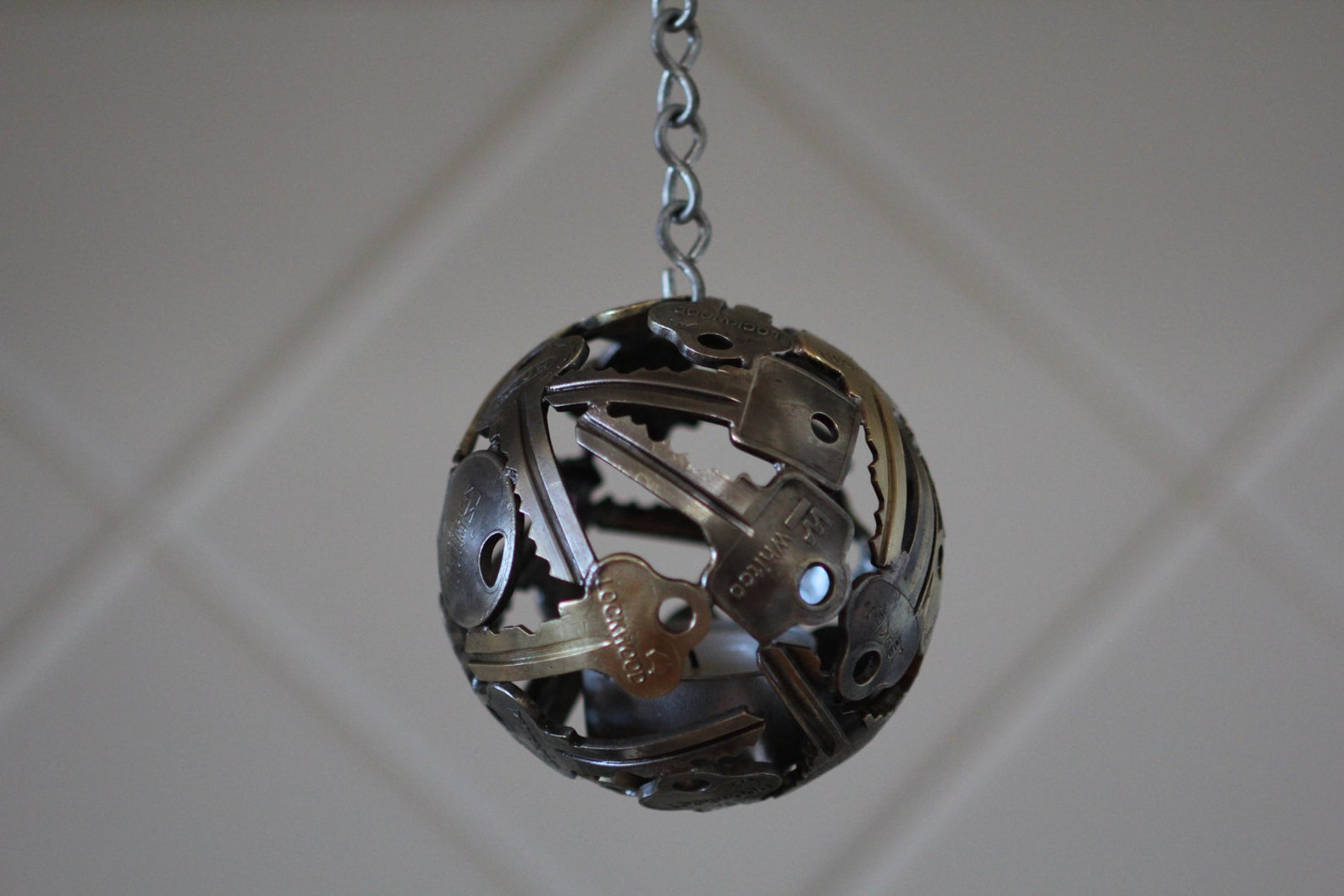 Mini Key Ball Tea Light 8.5 Cm Key Sphere Metal Sculpture - Etsy