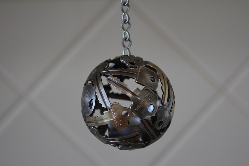 Mini Key Ball Tea Light 8.5 Cm Key Sphere Metal Sculpture - Etsy