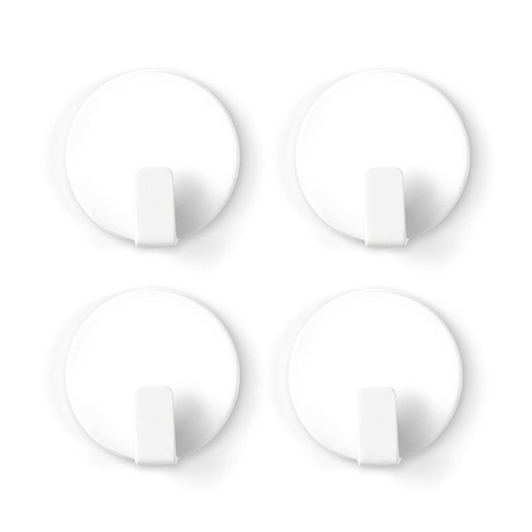 4 Magnetic Hooks White SOLID for Magnetic Board Refrigerator Pinboard ...