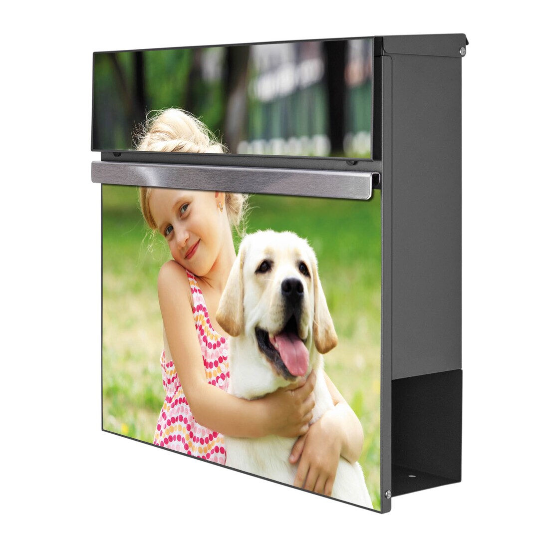 PERSONAL MOTIF on Design Letterbox Anthracite With Newspaper ...