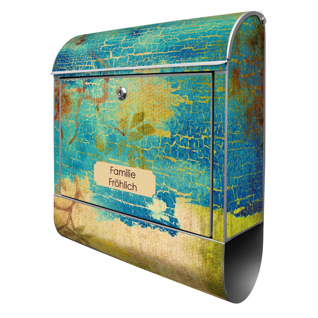 Large Letterbox With Newspaper Compartment Banjado Motif Patina - Etsy
