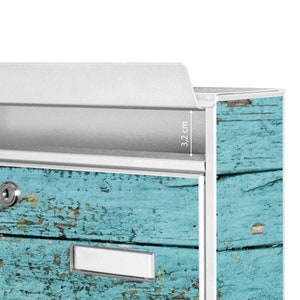 Design Letterbox With Name Tag and Banjado Motif BLUE WOODEN - Etsy