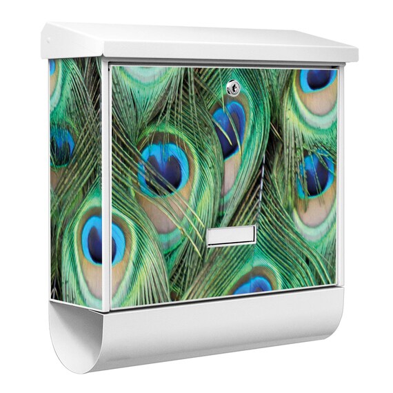 Letterbox White With Name Plate Newspaper Compartment and - Etsy