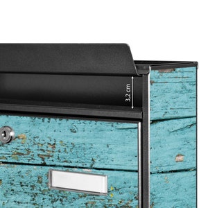 Design Letterbox With Name Tag and Banjado Motif BLUE WOODEN - Etsy