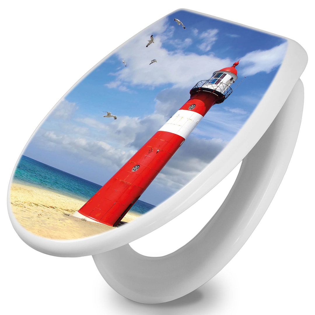 Family Toilet Seat With Soft-close Mechanism Motif Lighthouse ...
