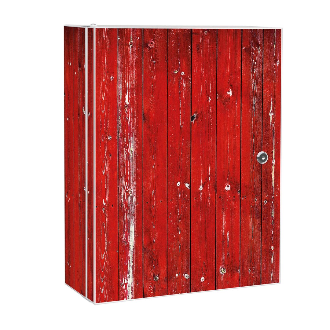 XXL Medicine Cabinet Lockable With Motif RED WOODEN SLATTERS - Etsy