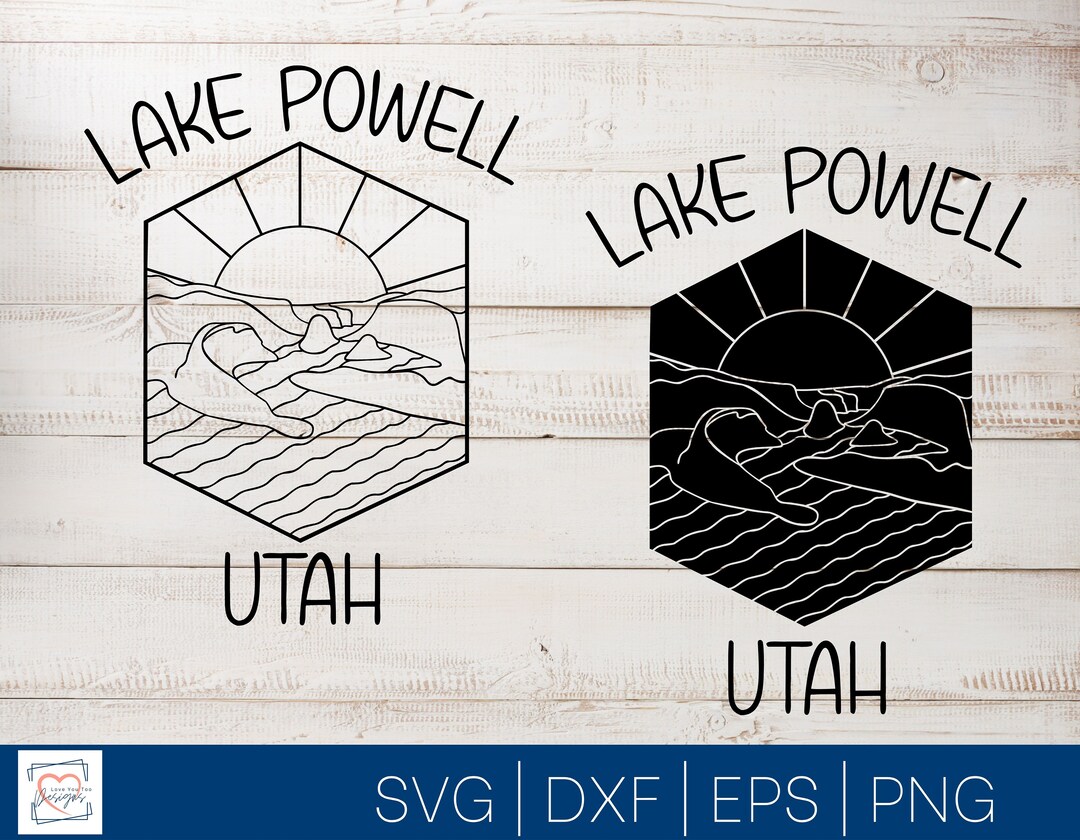 Lake Powell, Utah, Line Art, Design for Cricut, Silhouette Svg, Dfx ...