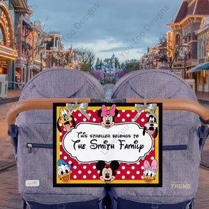 Personalized Stroller Sign, Theme Park Stroller Sign, Printable ...