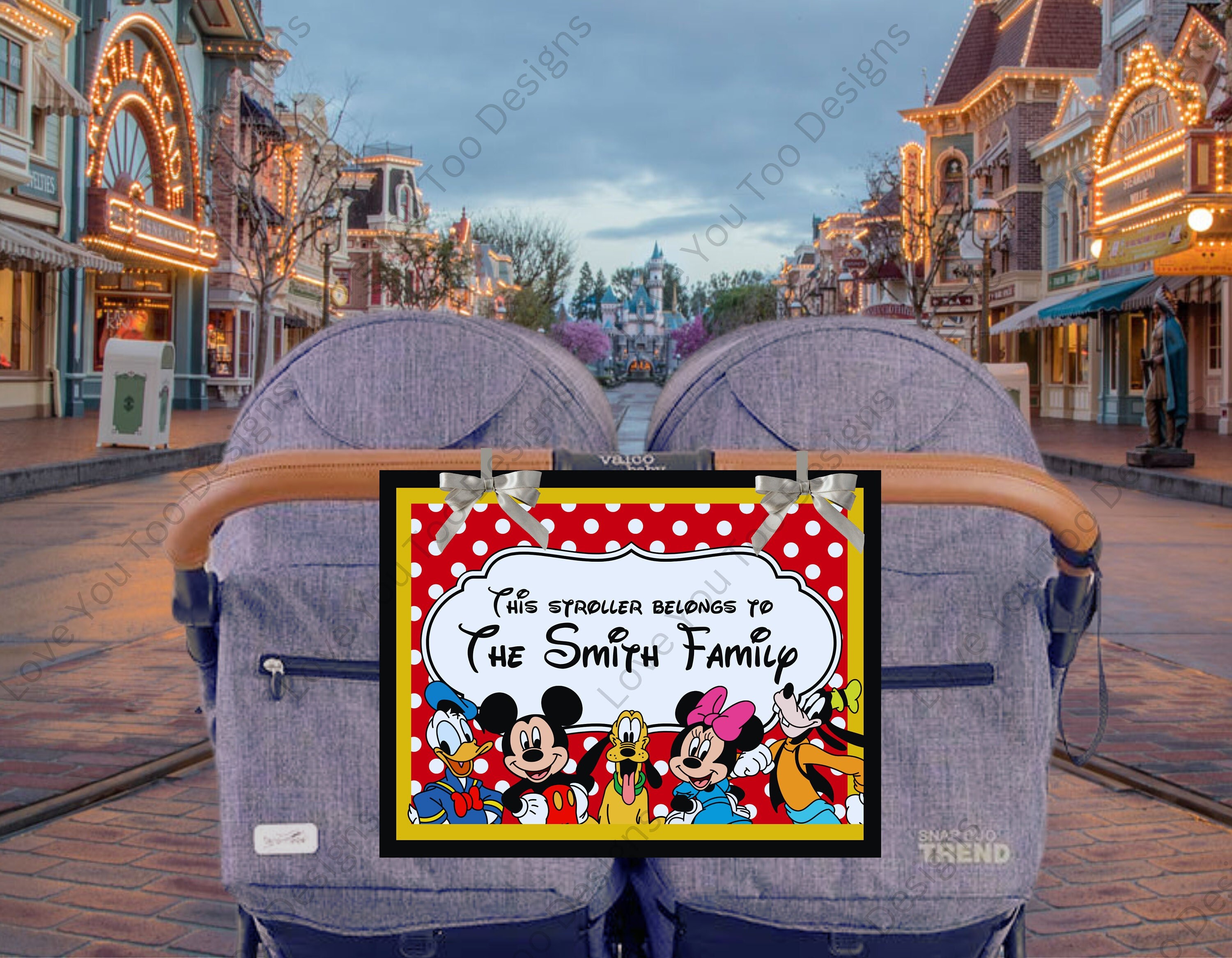 Personalized Stroller Sign, Theme Park Stroller Sign, Printable ...