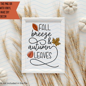 Fall Breeze & Autumn Leaves SVG Cut File, Png, Eps, Dxf - Etsy