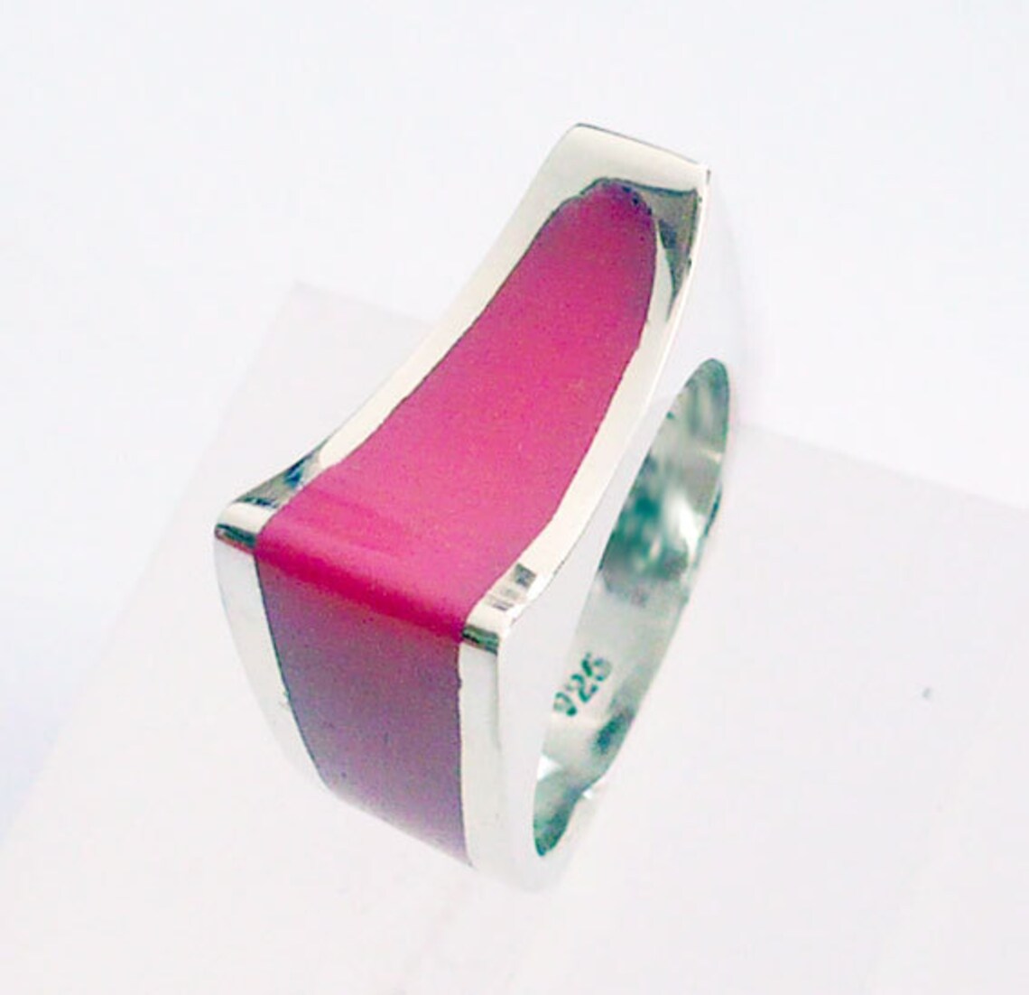 Handmade Sterling Silver Ring and Different Colors Resin - Etsy