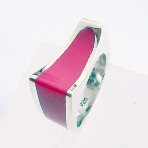 Handmade Sterling Silver Ring and Different Colors Resin Aplication ...