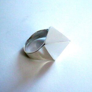 Handmade Sterling Silver Solid Pyramid Ring. - Etsy