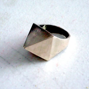 Handmade Solid Pyramid Ring. - Etsy