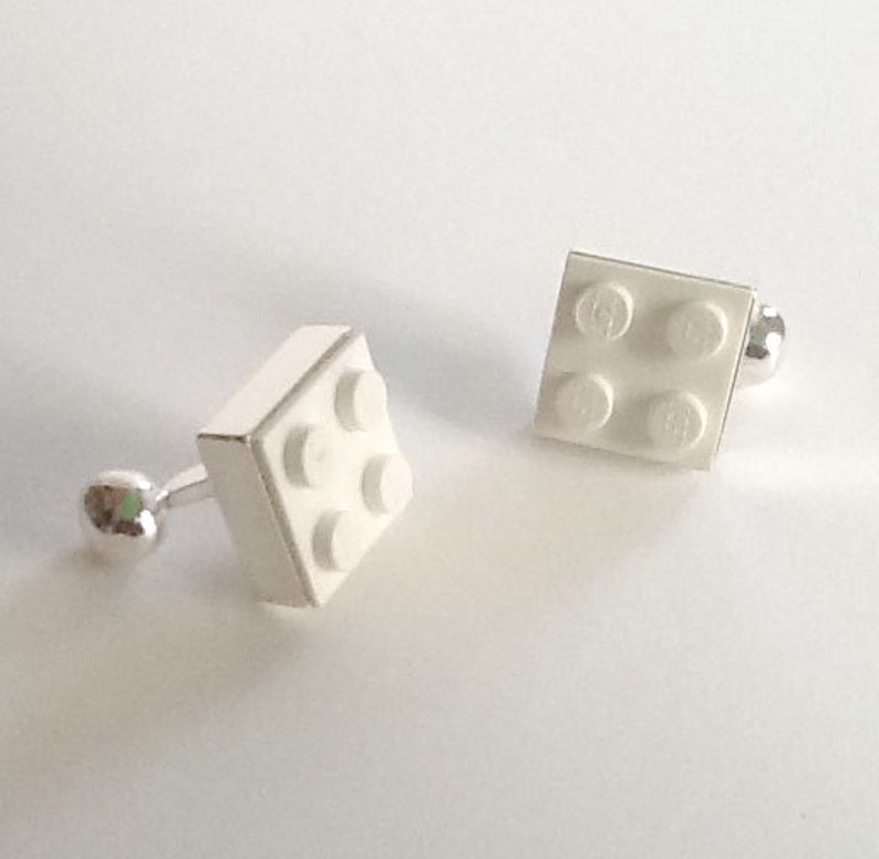 Handmade Sterling Silver Lego Cufflinks - Etsy