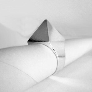 Handmade Sterling Silver Solid Pyramid Ring. - Etsy