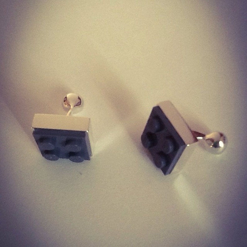 Handmade Sterling Silver Lego Cufflinks - Etsy
